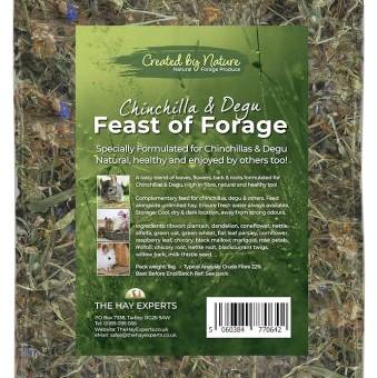 The Hay Experts - Feast of Forage for Chinchillas & Degu (1kg) | Herbs ...