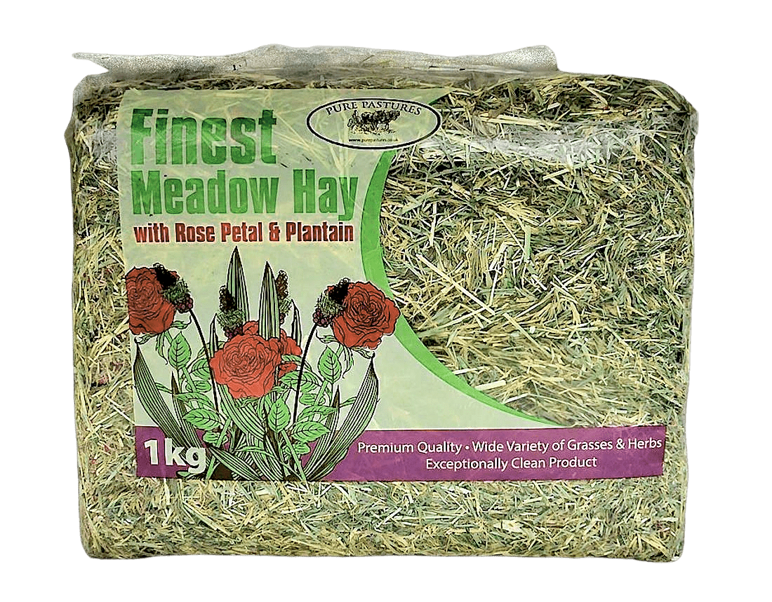 Pure Pastures Finest Meadow Hay with Rose & Plantain | The Hay Experts