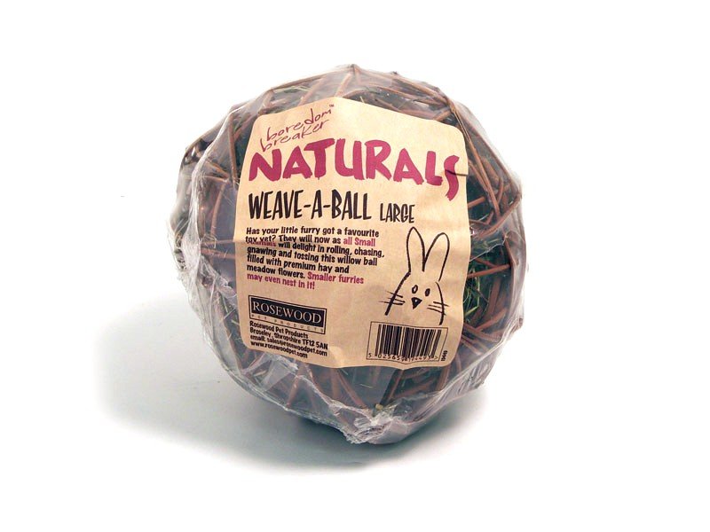 Rosewood Weave-a-Ball Gnaw & Toy: Forage filled Willow Toy for Rabbits ...